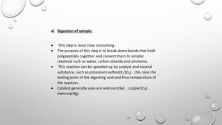 Presentation of pharmaceutical analysis on kjeldhal method of nitrogen ...