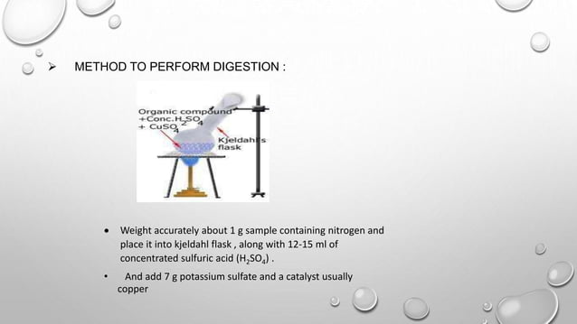 Presentation of pharmaceutical analysis on kjeldhal method of nitrogen ...