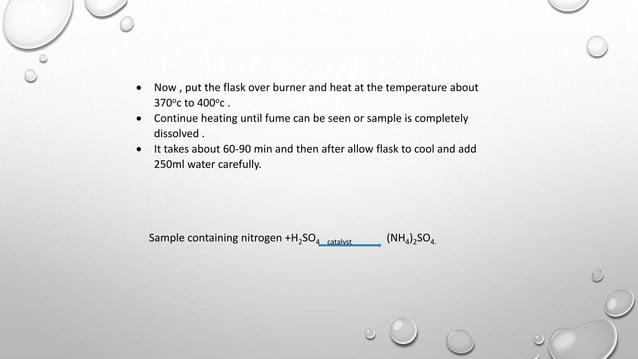Presentation of pharmaceutical analysis on kjeldhal method of nitrogen ...