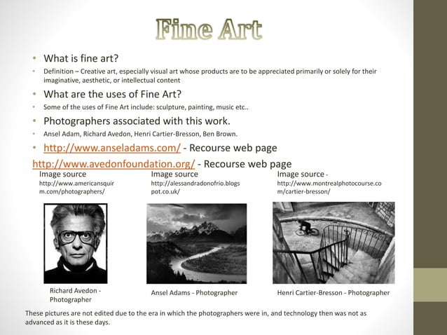 Presentation of fine art | PPT