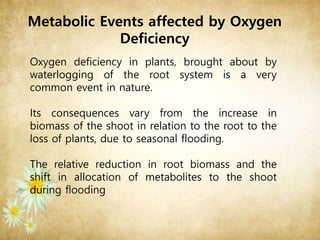 Oxygen Deficiency In Plants | PPT