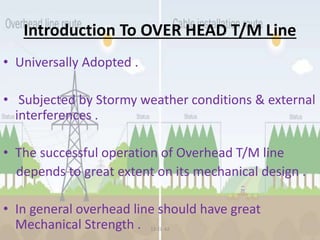 Mechanical Design of Overhead Lines | PPTX
