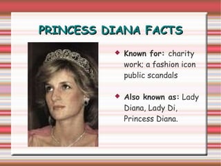 Presentation Of Princess Diana | ODP