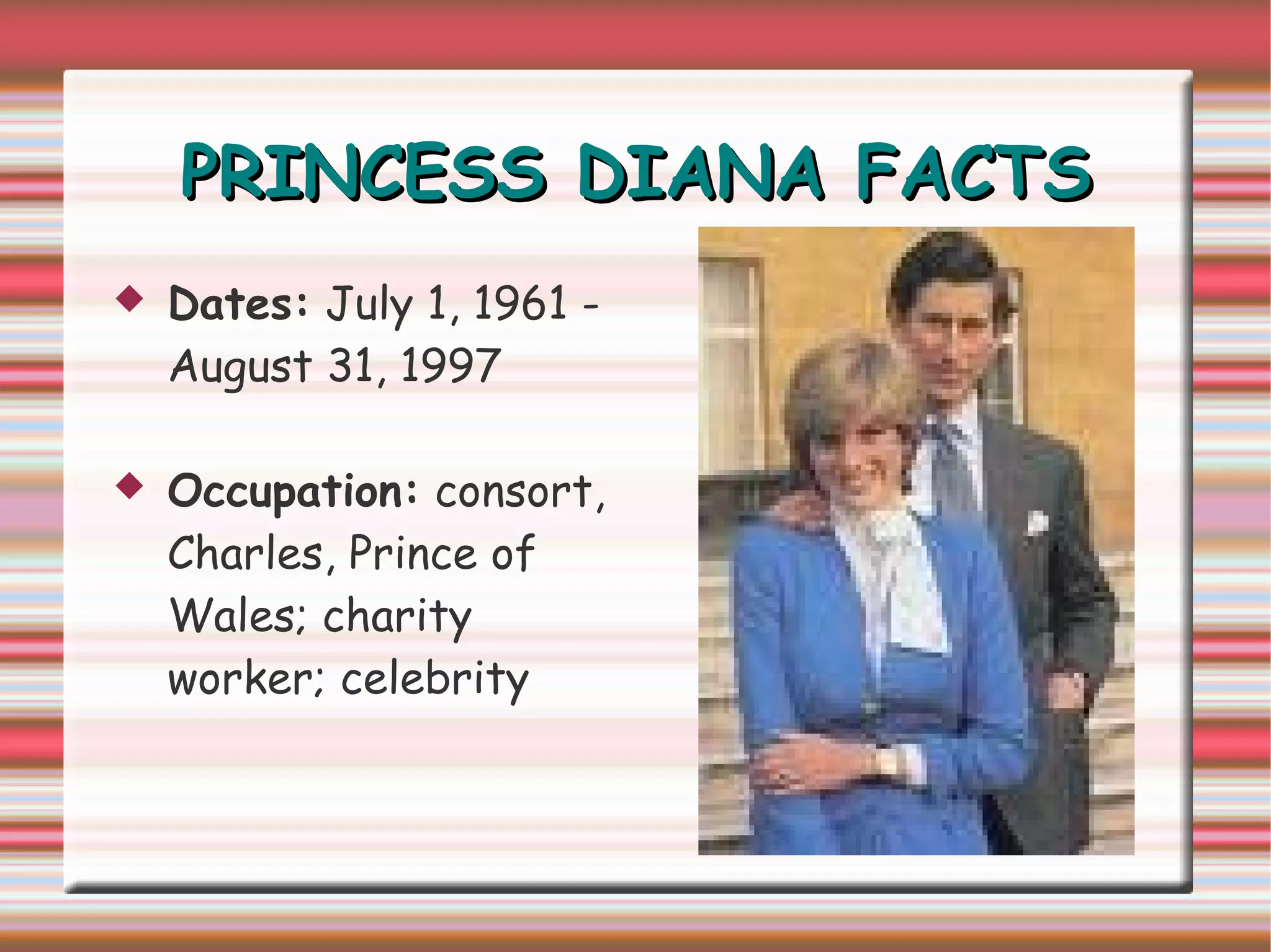 Presentation Of Princess Diana | PPT
