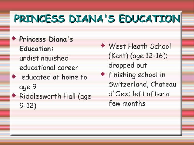 Presentation Of Princess Diana | PPT