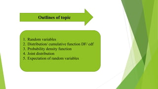 Random Variables for discrete case | PPT