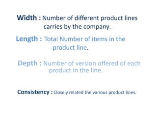 Presentation of product mix depth,length,width and consistency | PPTX