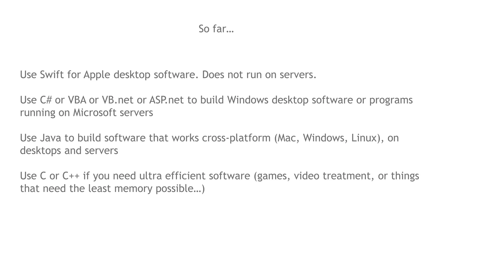 Presentation of programming languages for beginners | PPT