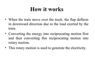 power generation by railway track\\ PPT | PPT