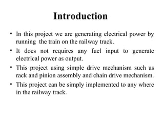 power generation by railway track\\ PPT | PPT
