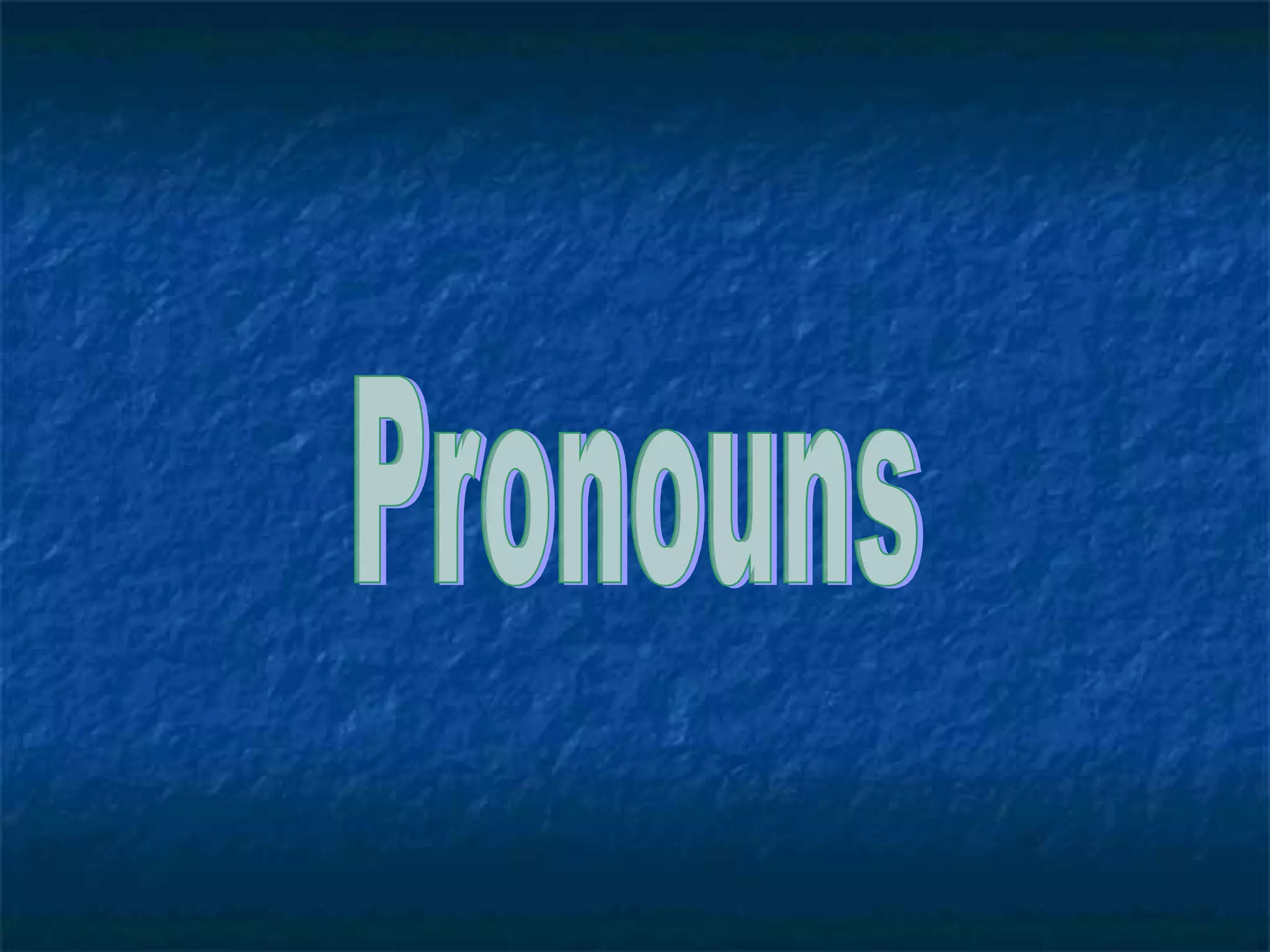 Presentation of pronouns | PPT