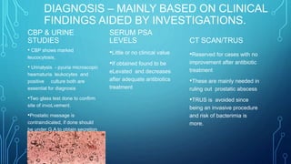 Diseases of prostate with infection, benign prostatic disease and ...