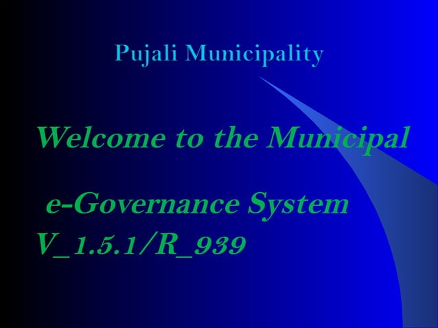 Presentation of Pujali Municipality | PPT