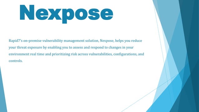 Presentation of Rapid7 vulnerabilityassessment and penetration testing ...