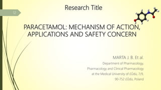 Chemistry of Paracetamol | PPTX