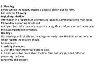 Writing a research report | PPTX