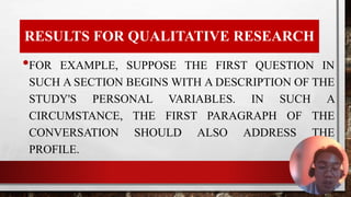 A LESSON PRESENTATION OF RESEARCH RESULT | PPTX