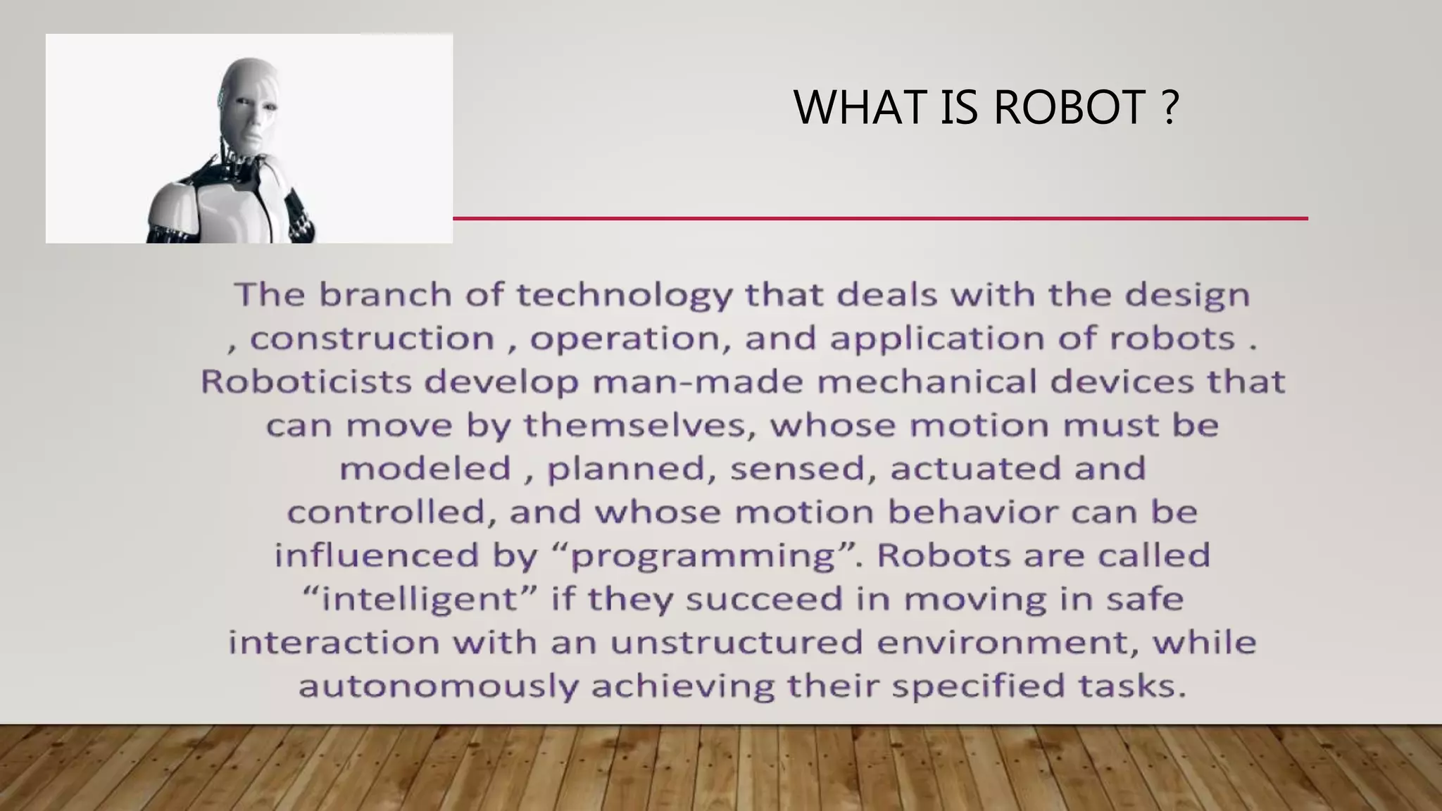 Presentation of robotics | PPTX