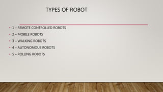 Presentation of robotics | PPTX
