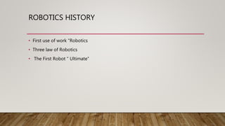 Presentation of robotics | PPTX