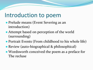 The prelude) by william words worth | PPTX