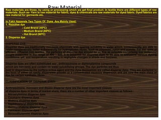 project on Application of Disperse & Reactive Dyes In a P/C Blended ...