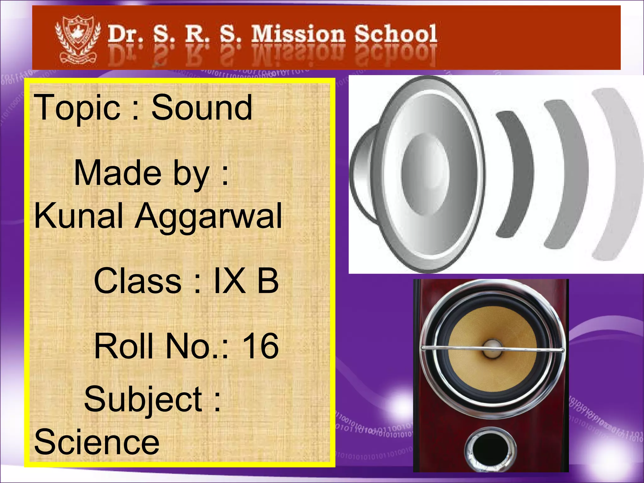 Presentation of science (sound) | PPT