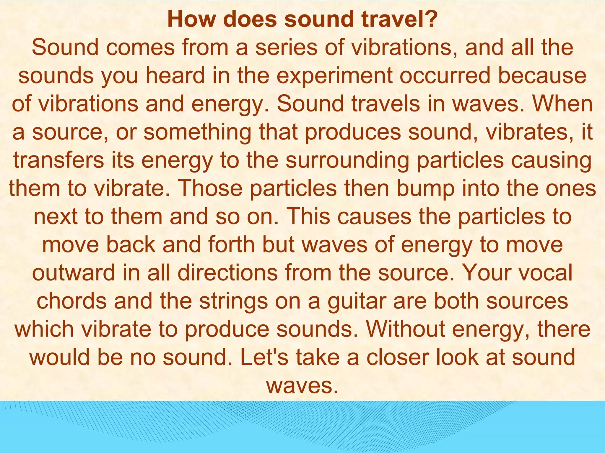 Presentation of science (sound) | PPT