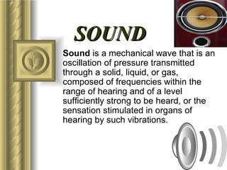 Presentation of science (sound) | PPT | Digital Audio | Computer ...