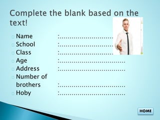 Presentation of self introduction | PPTX