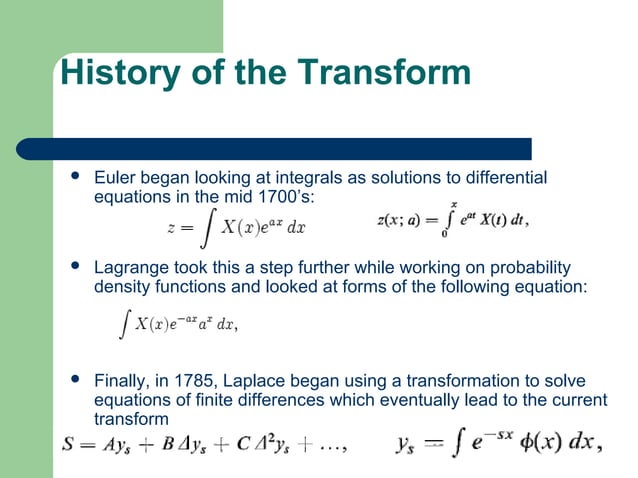 Presentation on laplace transforms | PPT | Physics | Science