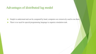 Presentation of sm on distibution lag model | PPT
