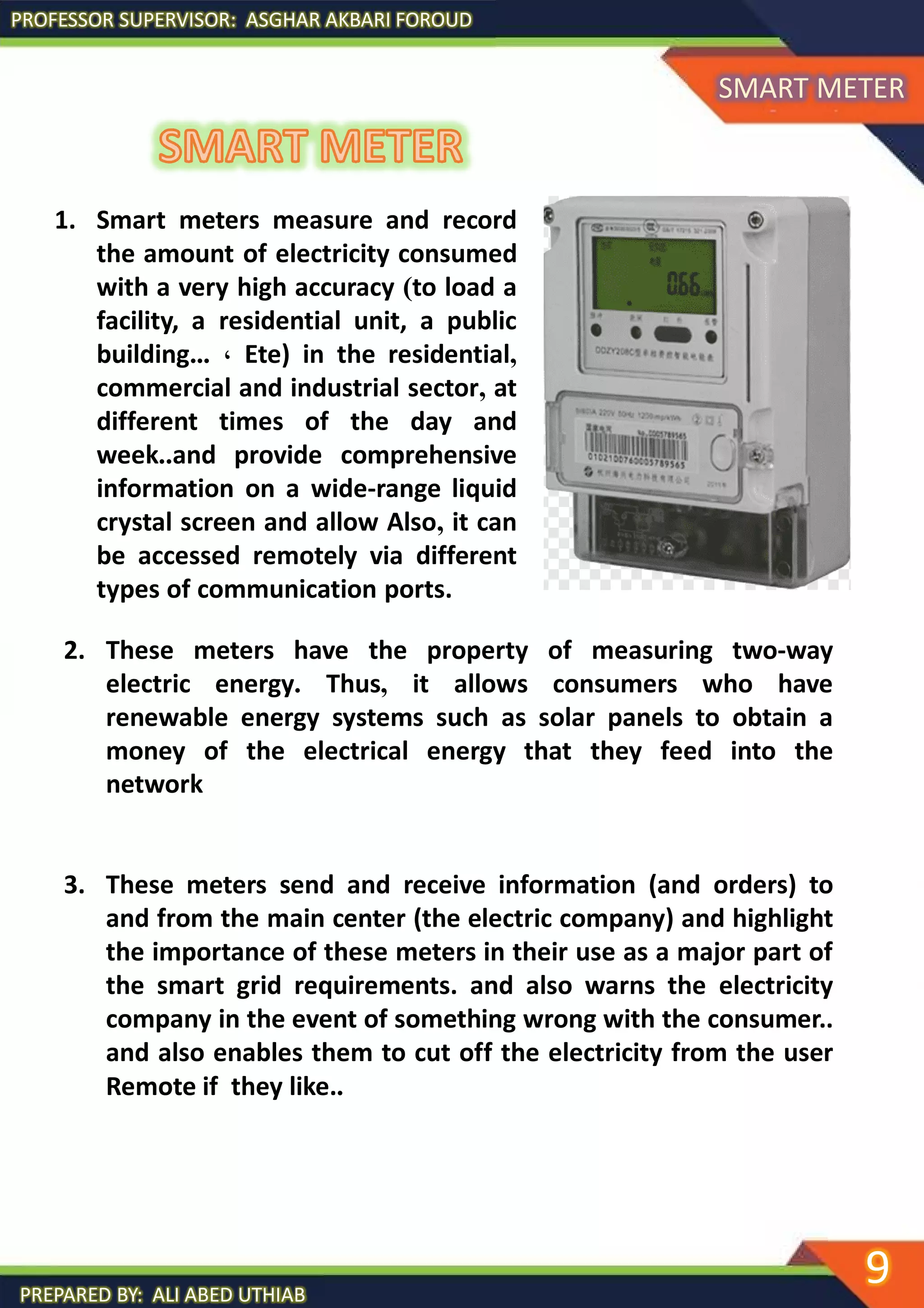Presentation of smart meter | PDF