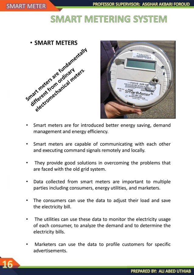 Presentation of smart meter | PDF | Power and Energy Industry | Industries