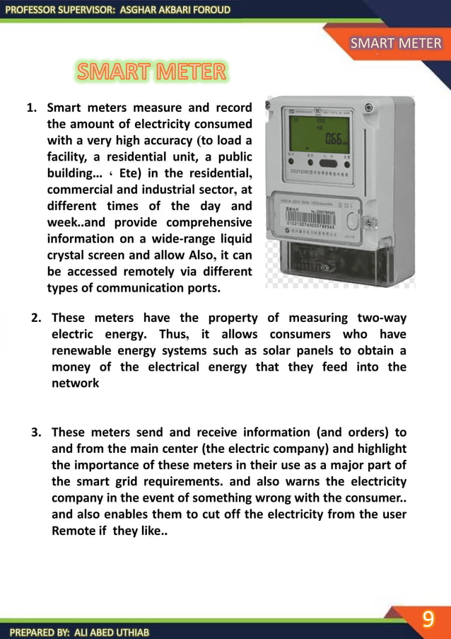 Presentation of smart meter | PDF | Power and Energy Industry | Industries