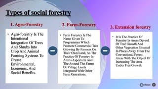 social forestry with their types and benefits | PPTX