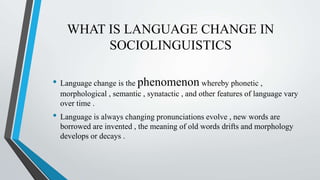 Presentation of sociolinguistics | PPTX