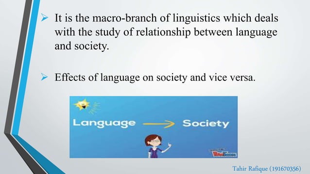 Presentation of sociolinguistics | PPT