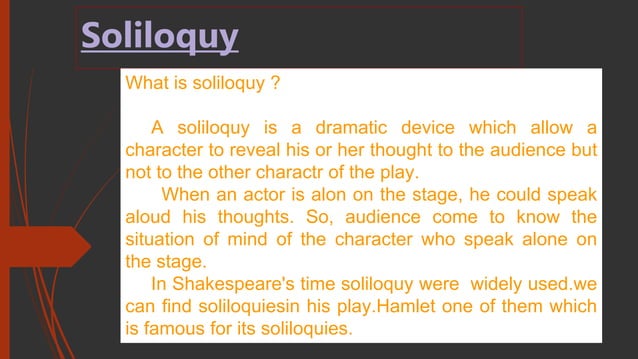 Presentation of soliloquy- Hamlet | PPTX