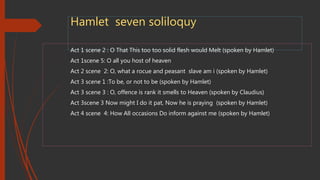 Presentation of soliloquy- Hamlet | PPTX