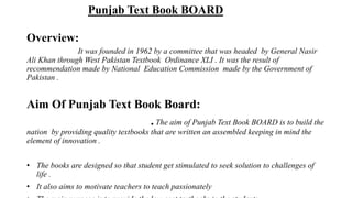 TEVTA,BISE of Punjab,Punjab Textbook Board | PPTX
