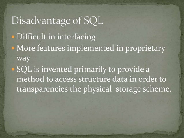 Presentation of SQL | PPT