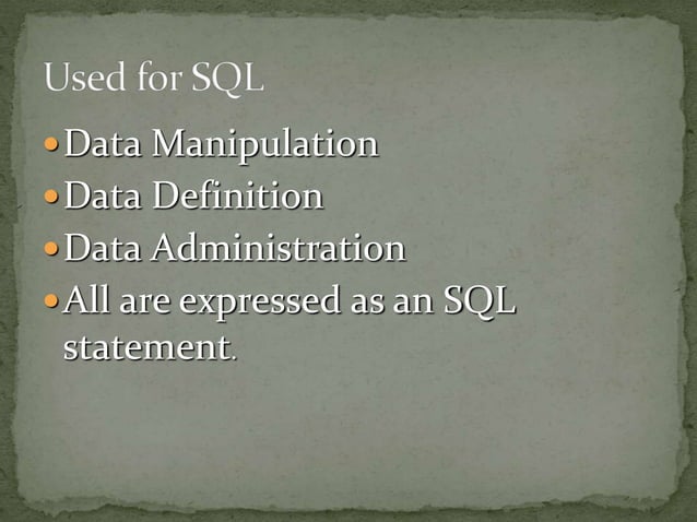 Presentation of SQL | PPT