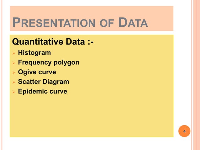 Presentation of statistics | PPT