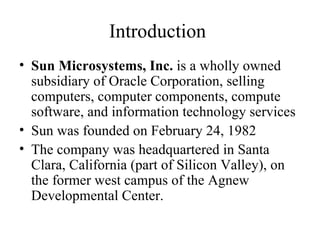 Presentation of sun micro systems | PPT