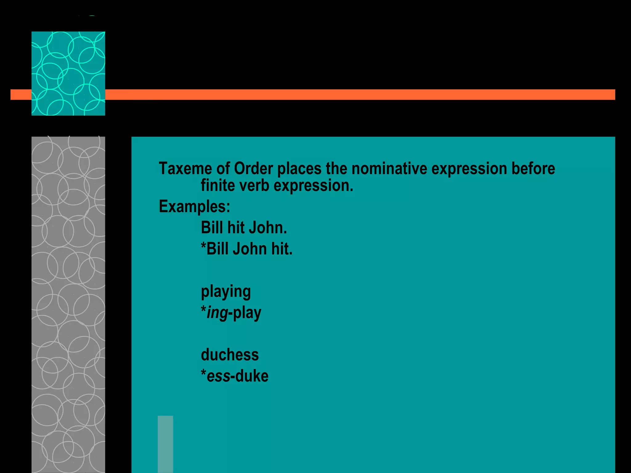 Presentation of tagmemic grammar | PPT