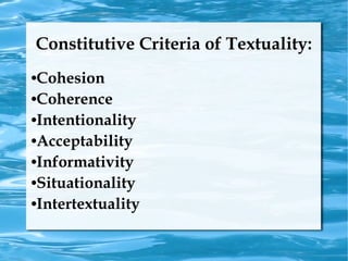 Presentation of text linguistics | ODP