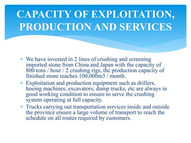 THANG LONG MINERALS - LIMESTONE, DOLOMITE | PPTX | Commodities | Economy