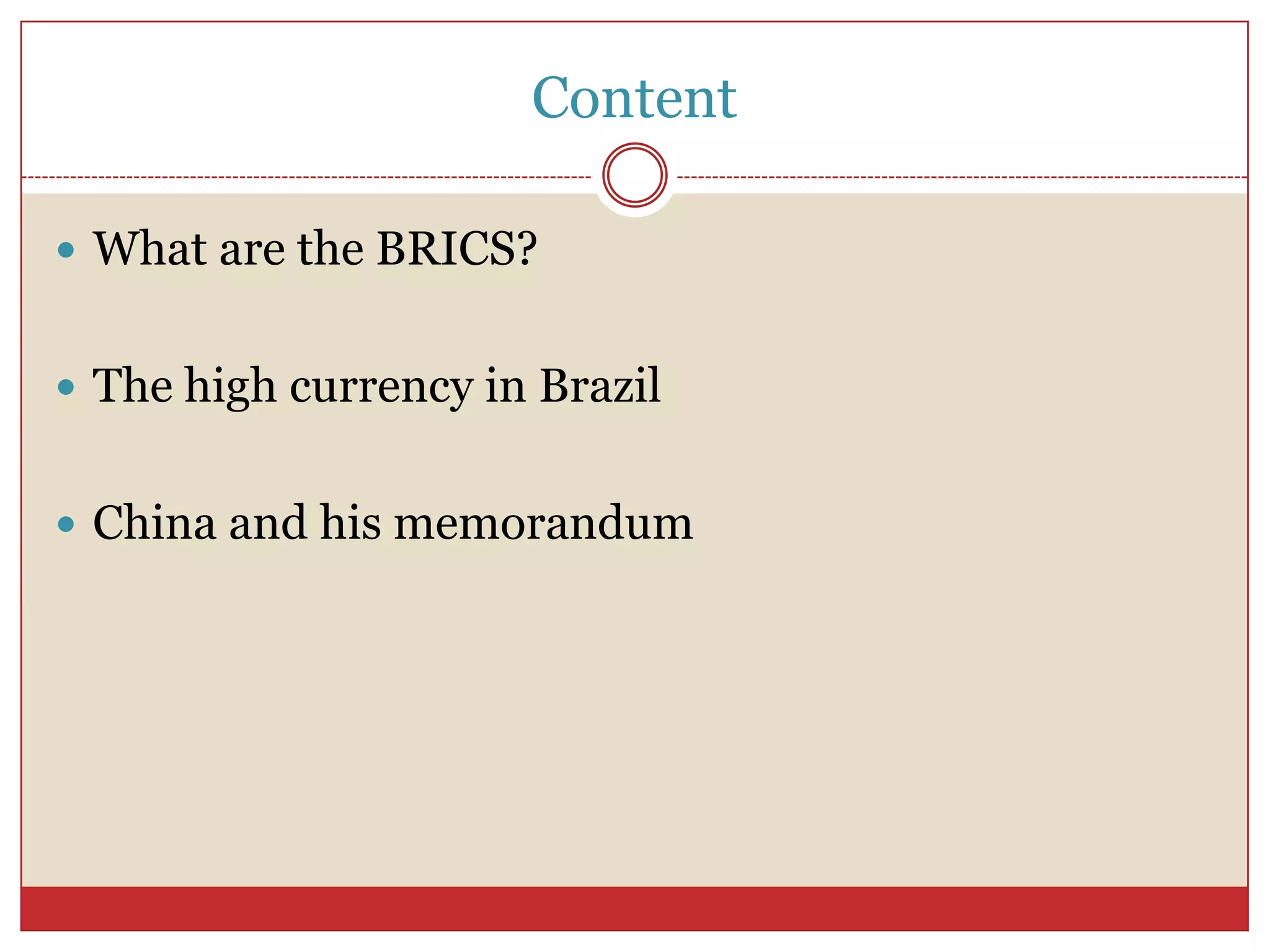 Presentation of the brics | PPTX