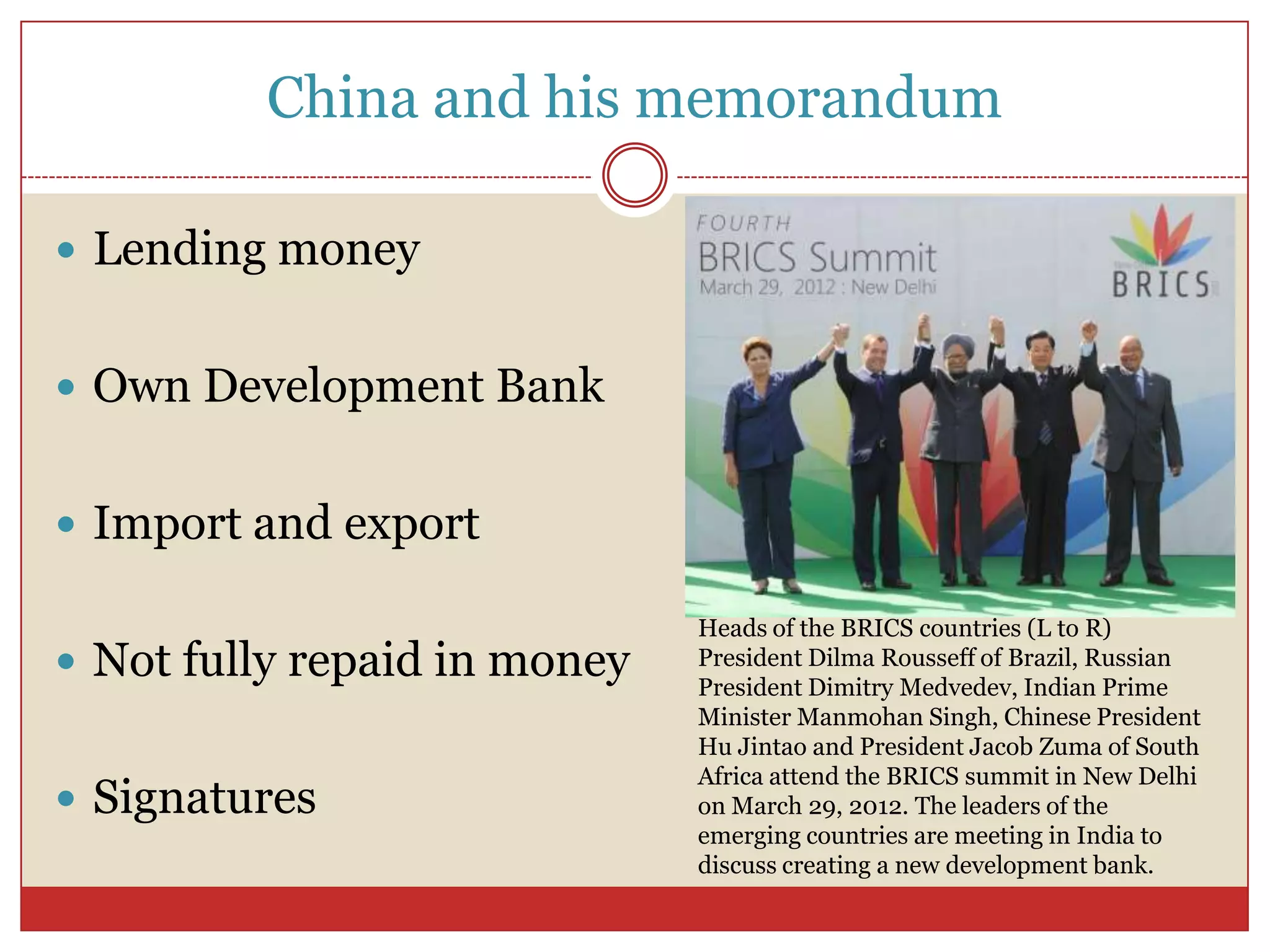 Presentation of the brics | PPT